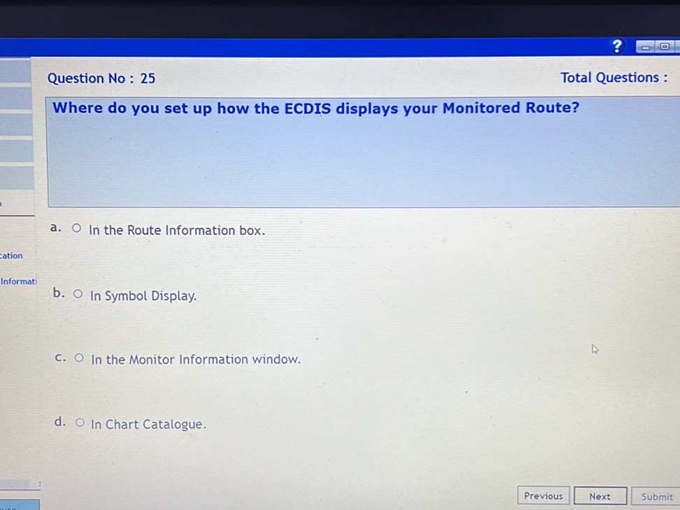 Question No : 25 Total Questions : Where do