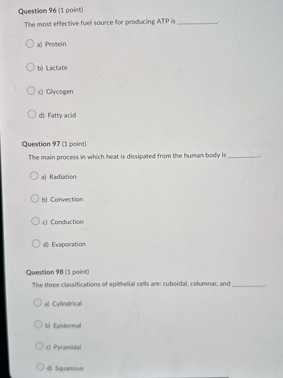 Question 96 (1 point) The most effective | StudyX