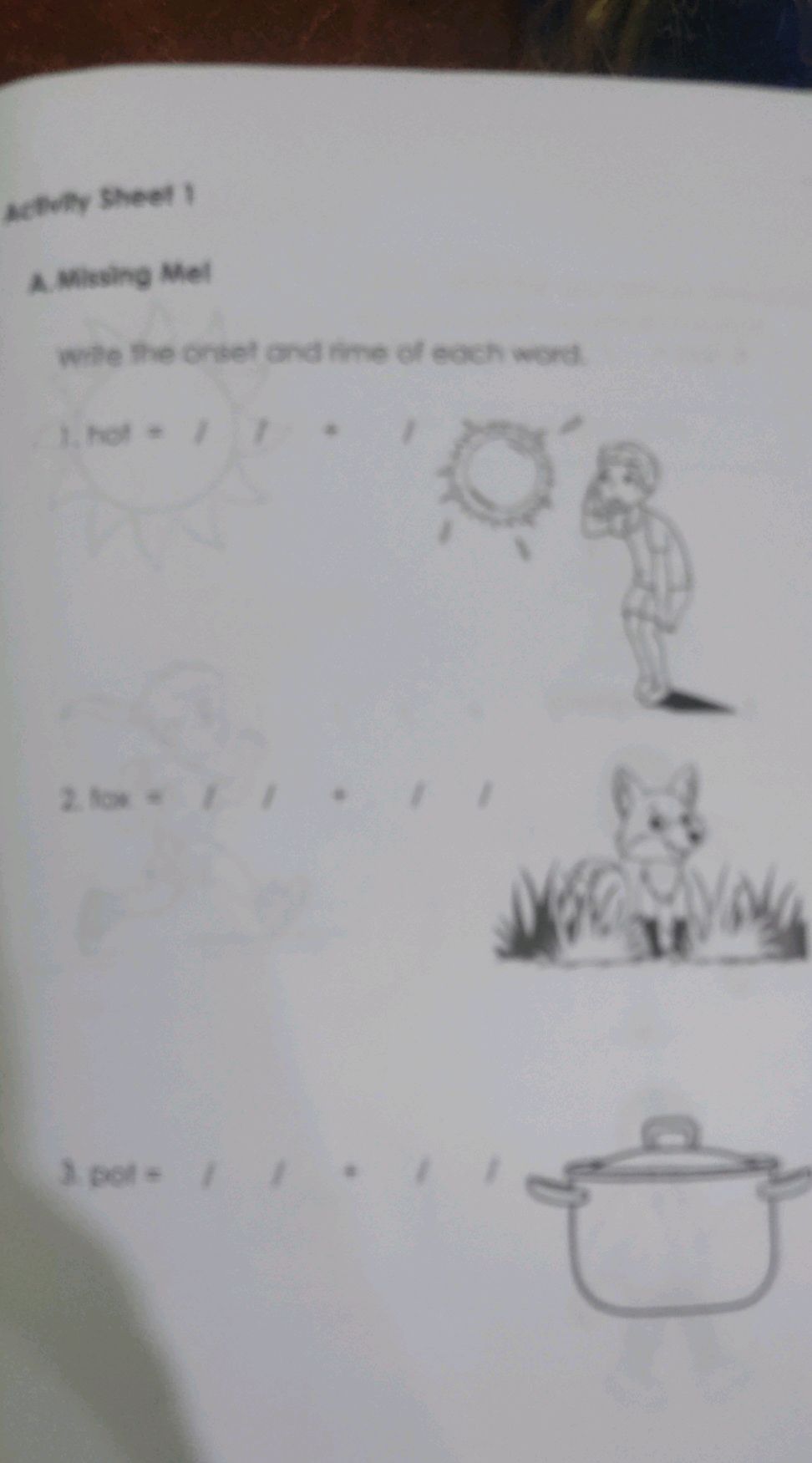 Activity Sheet 1 A. Missing Mel Write the | StudyX