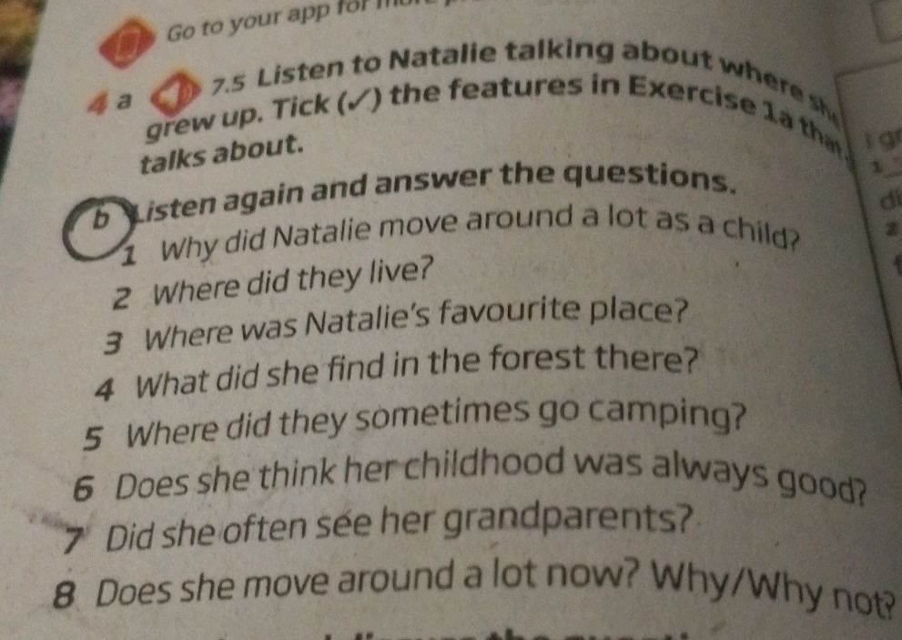 1. Why did Natalie move around a lot as a | StudyX