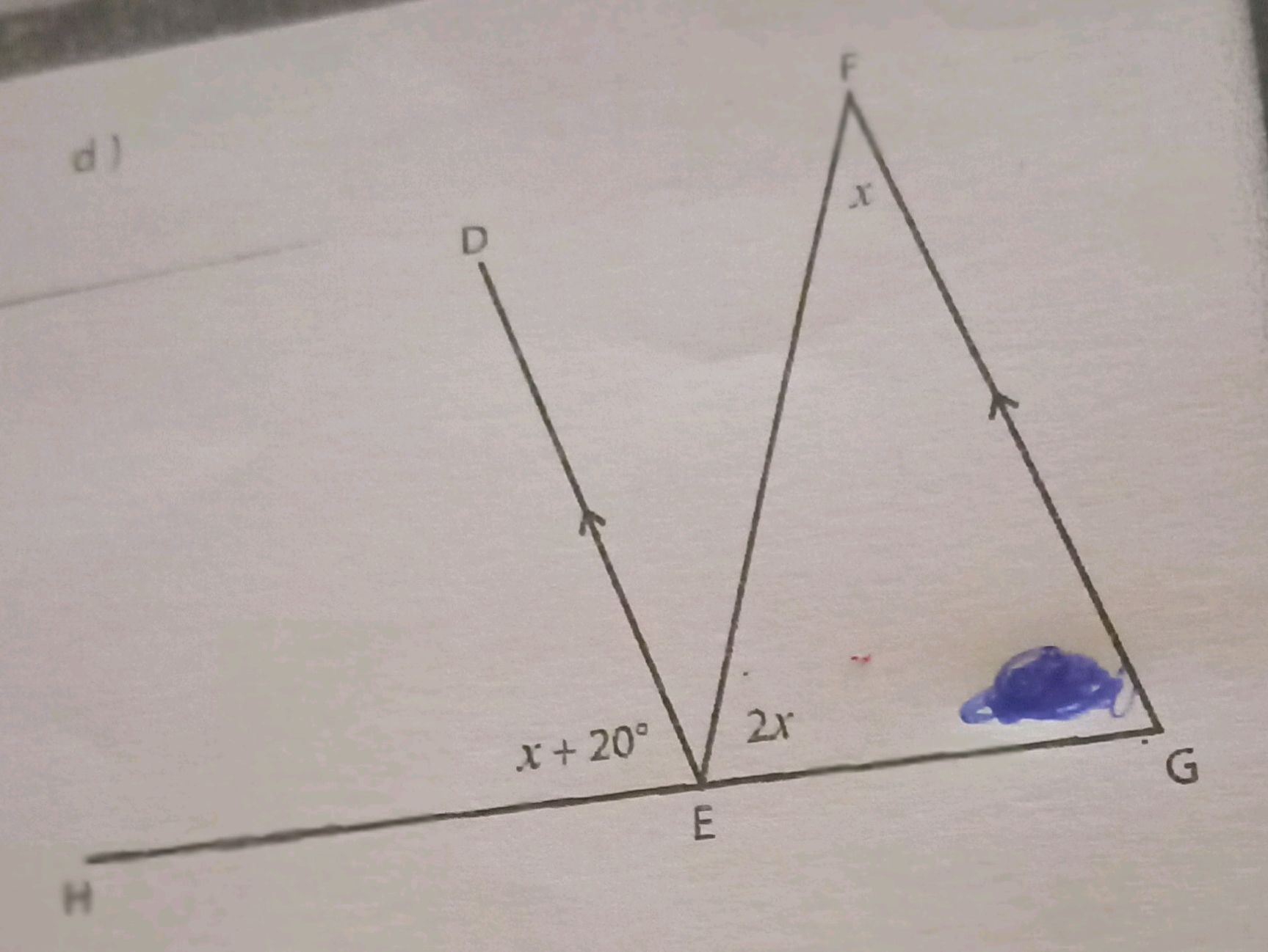 Find the value of x. In the diagram, we | StudyX