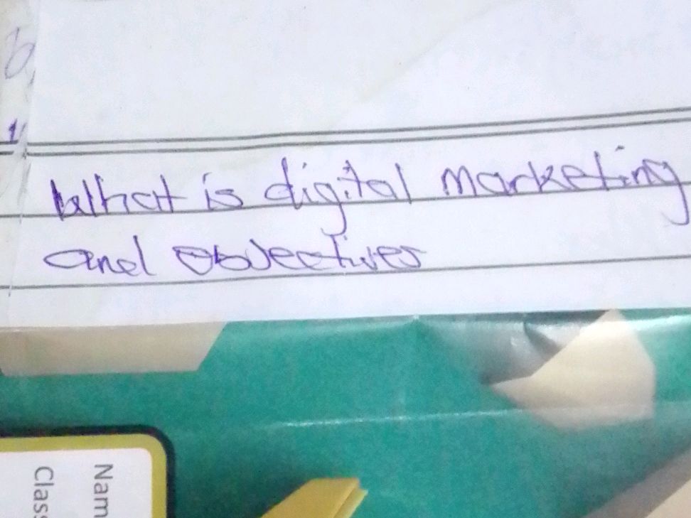 What is digital marketing and objectives? | StudyX