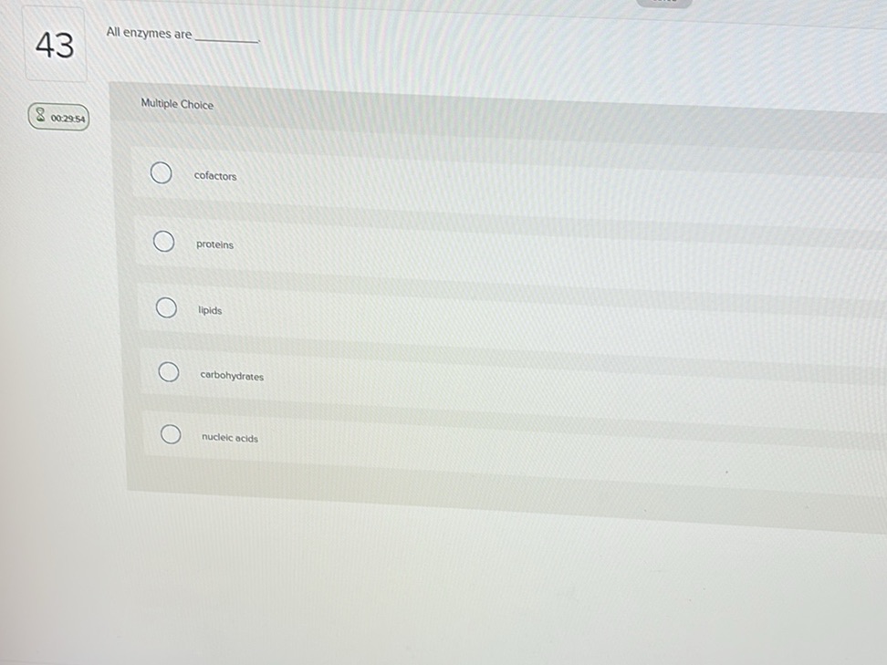All enzymes are _____ Multiple Choice | StudyX