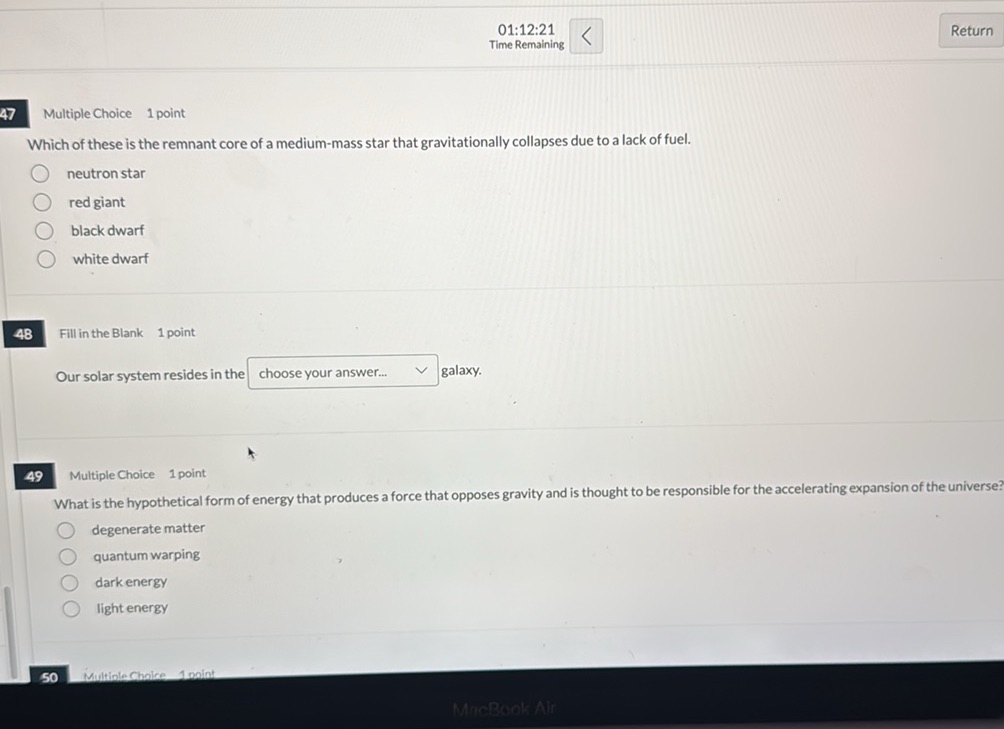47 Multiple Choice 1 point Which of these is | StudyX