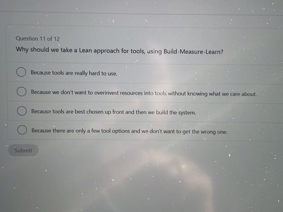 Why should we take a Lean approach for