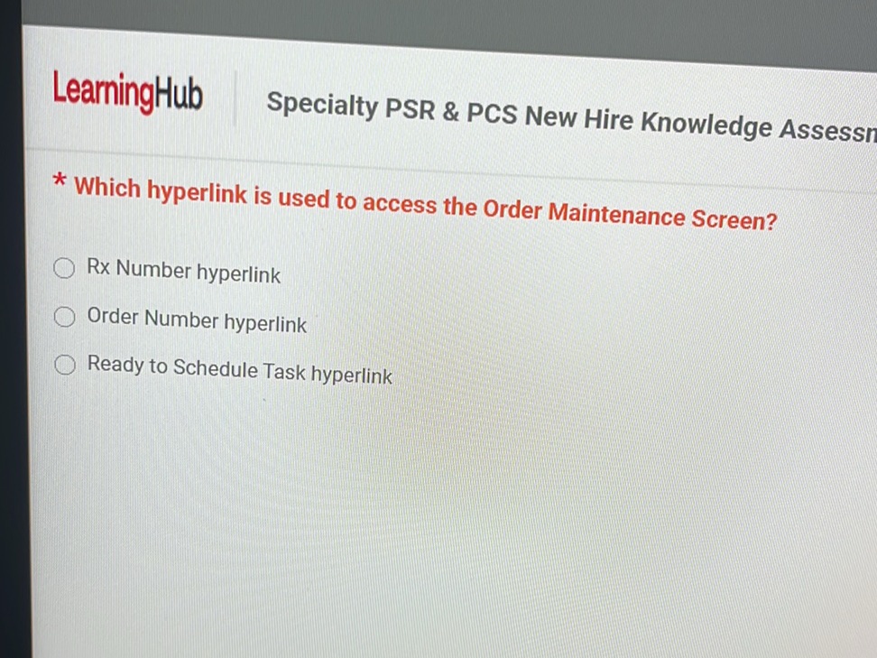 Which hyperlink is used to access the Order