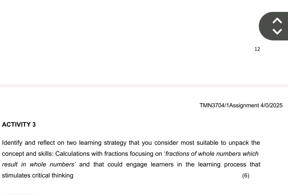12 TMN3704/1Assignment 4/0/2025 ACTIVITY 3 | StudyX
