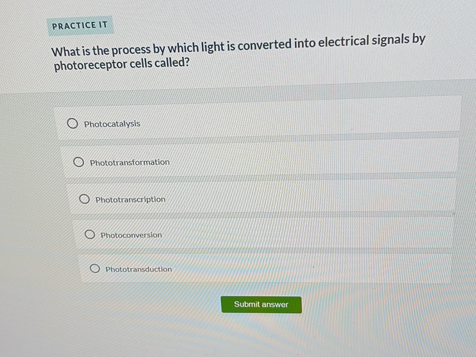What is the process by which light is | StudyX