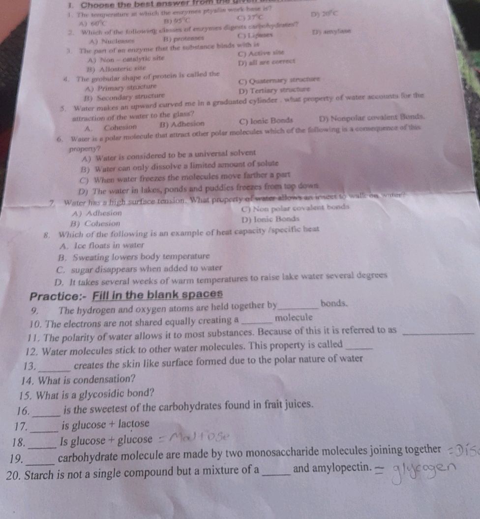 1. Choose the best answer from 1. The | StudyX