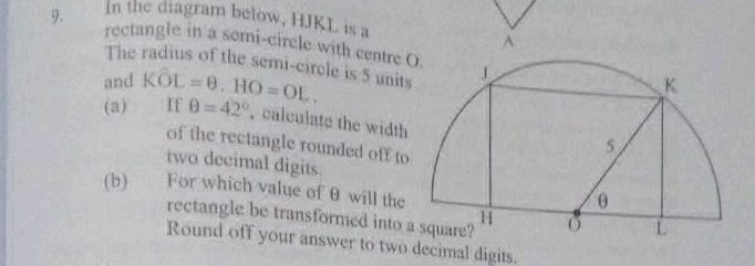 In the diagram below, HJKL is a rectangle in