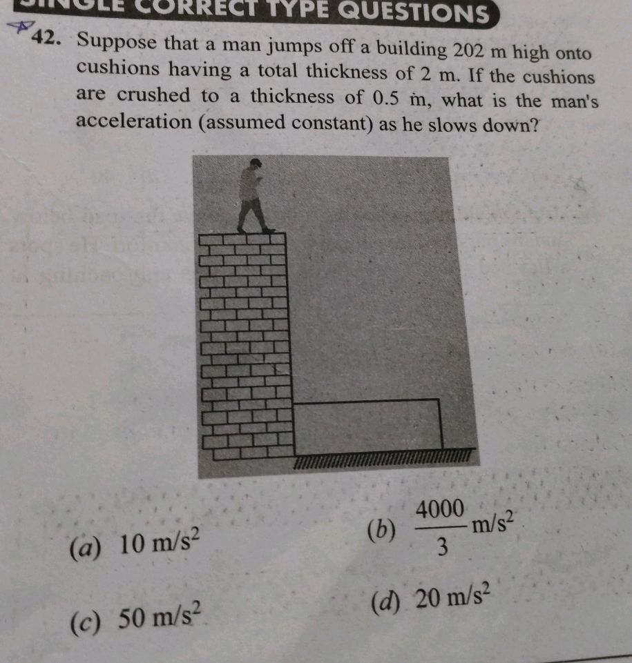 Suppose that a man jumps off a building 202