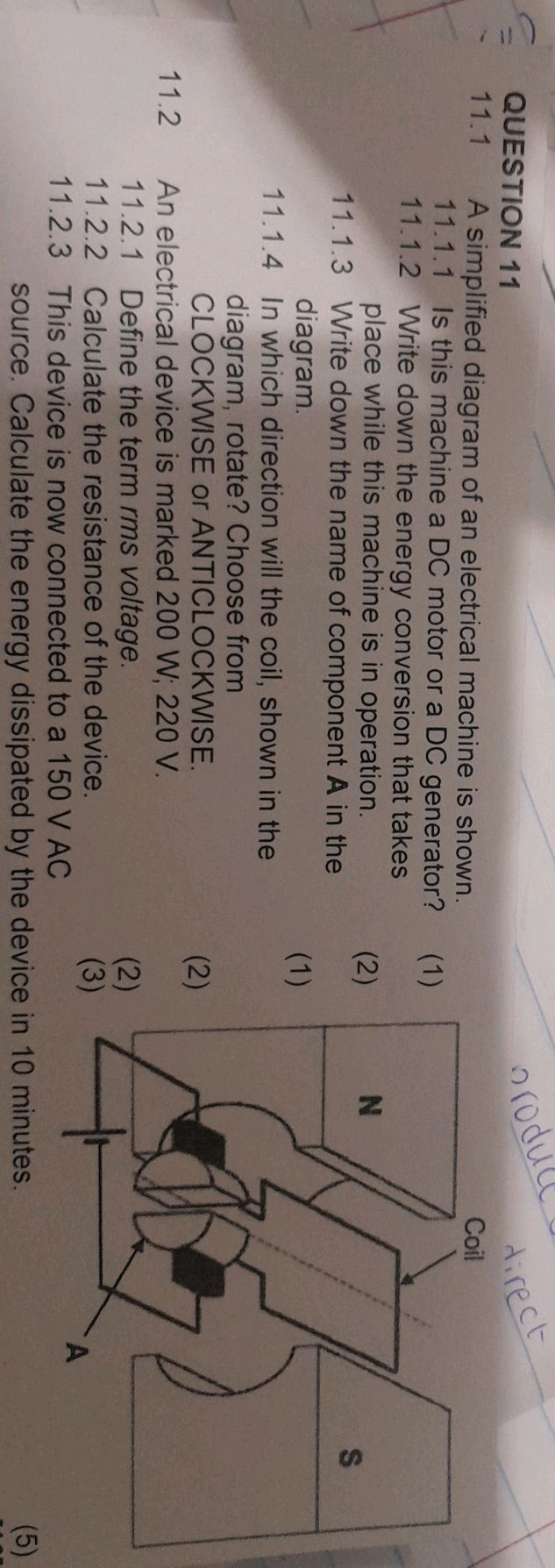 11.1 A simplified diagram of an electrical | StudyX