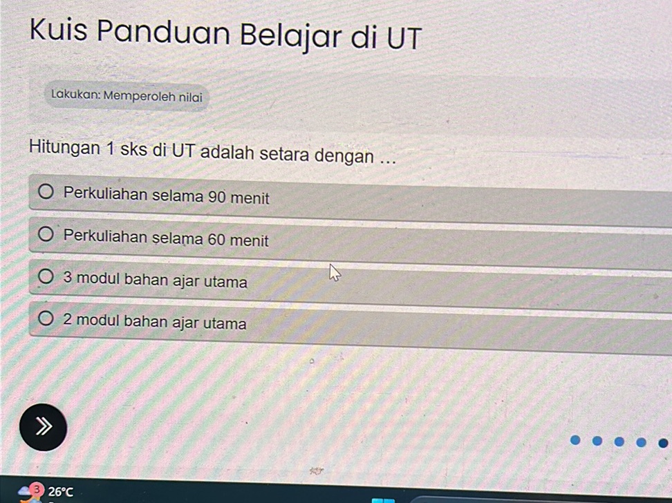 Kuis Panduan Belajar di UT Lakukan: