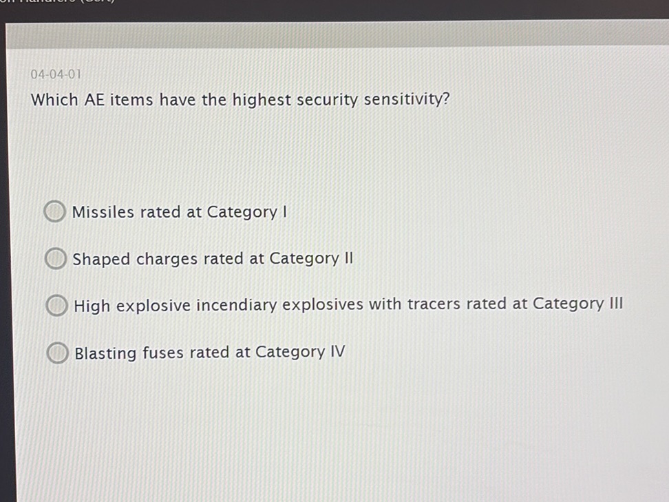Which AE items have the highest security