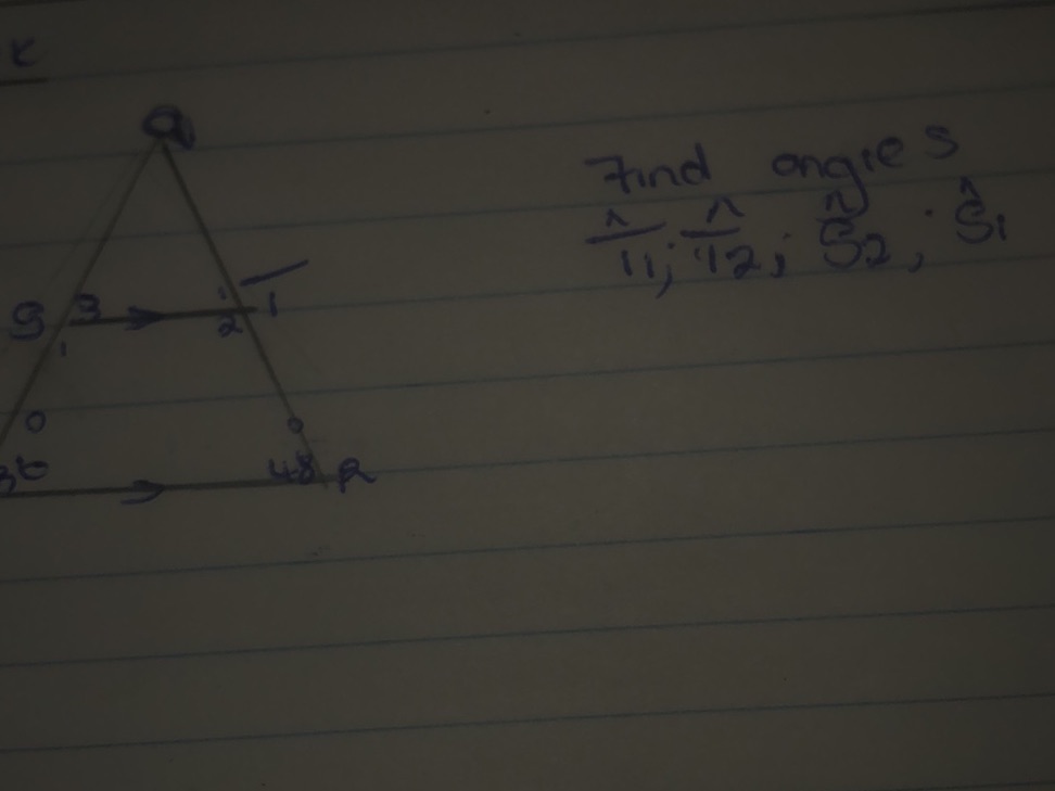 Find angles $ {T_1}$; $ {T_2}$; $ {S_2}$; $ | StudyX