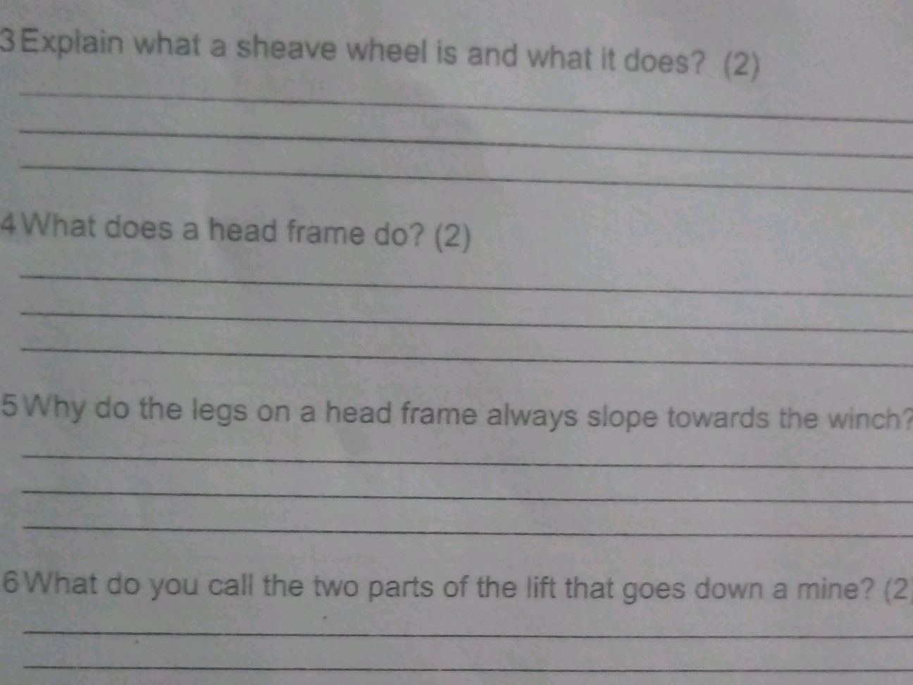 3Explain what a sheave wheel is and what it | StudyX