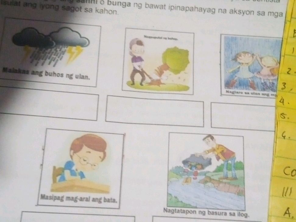 Isulat ang iyong sagot sa kahon. Malakas | StudyX