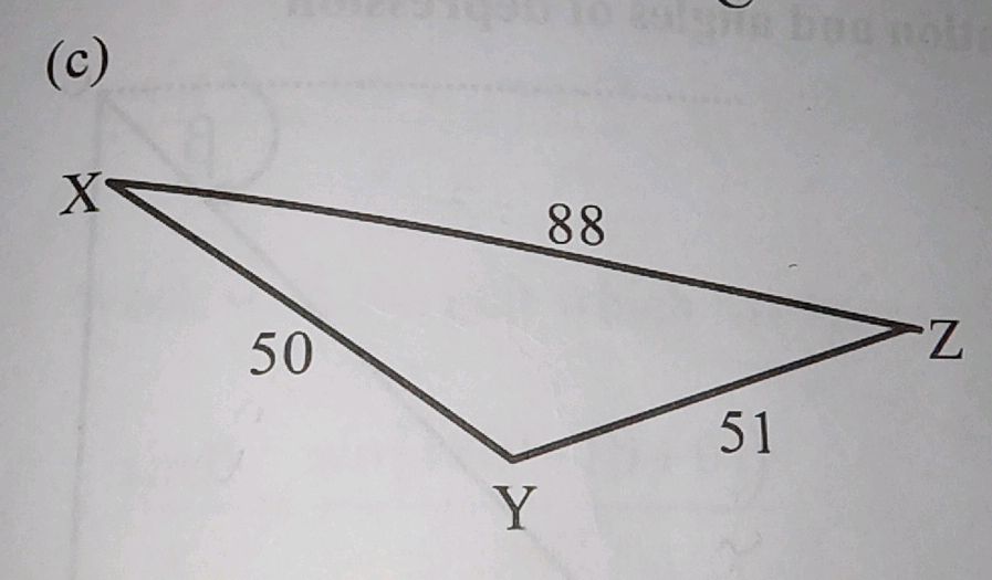 The image shows a triangle with sides | StudyX