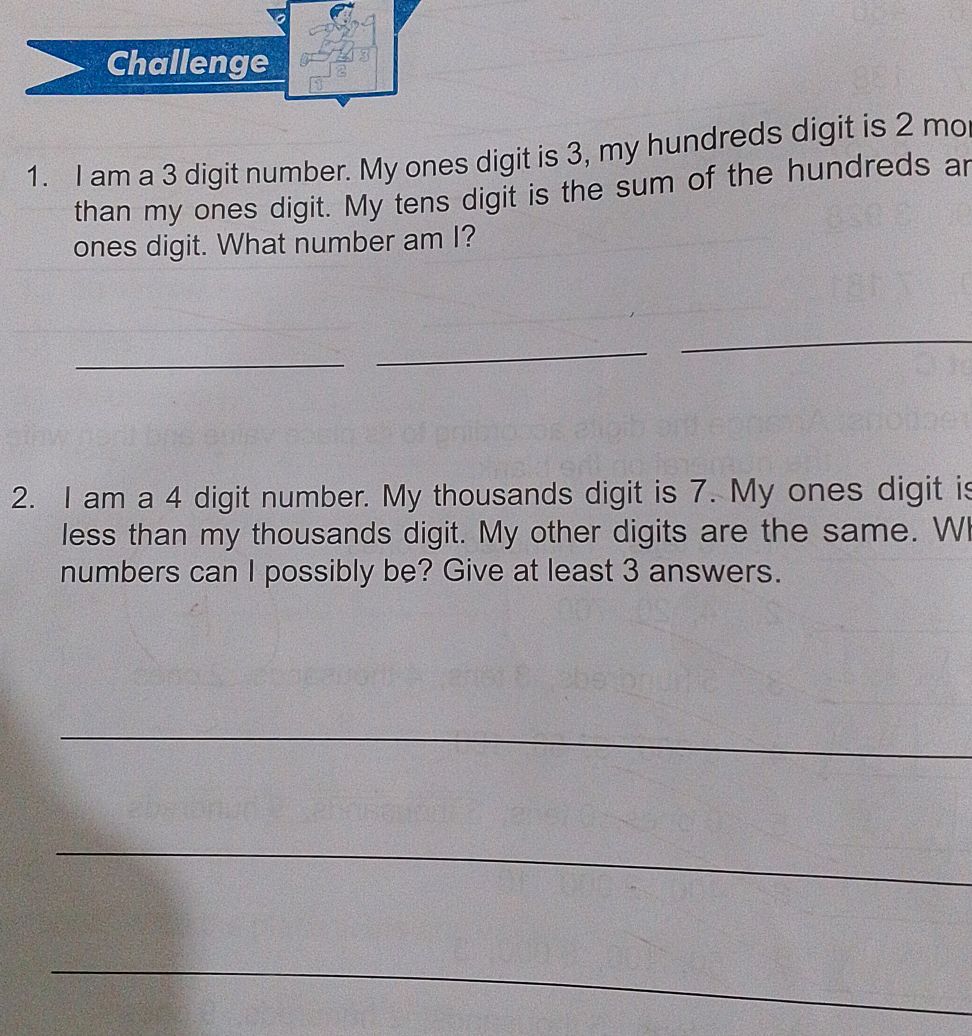 1. I am a 3 digit number. My ones digit is | StudyX