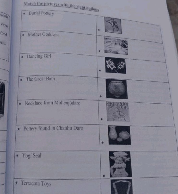 Match the pictures with the right options * | StudyX