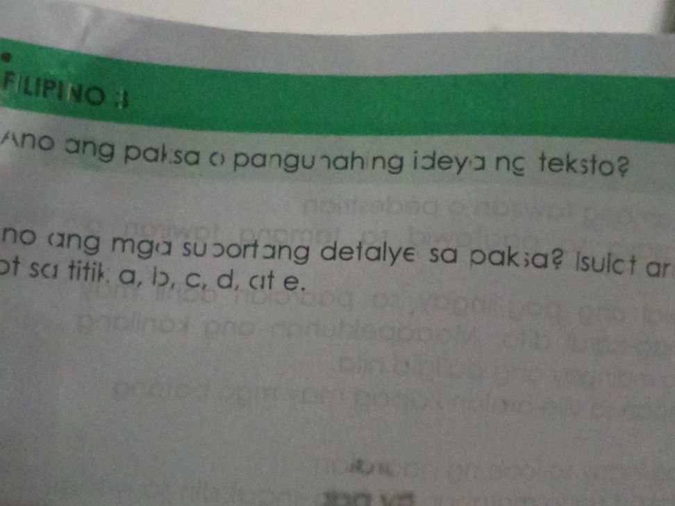 Ano ang paksa o pangunahing ideya ng teksto? | StudyX