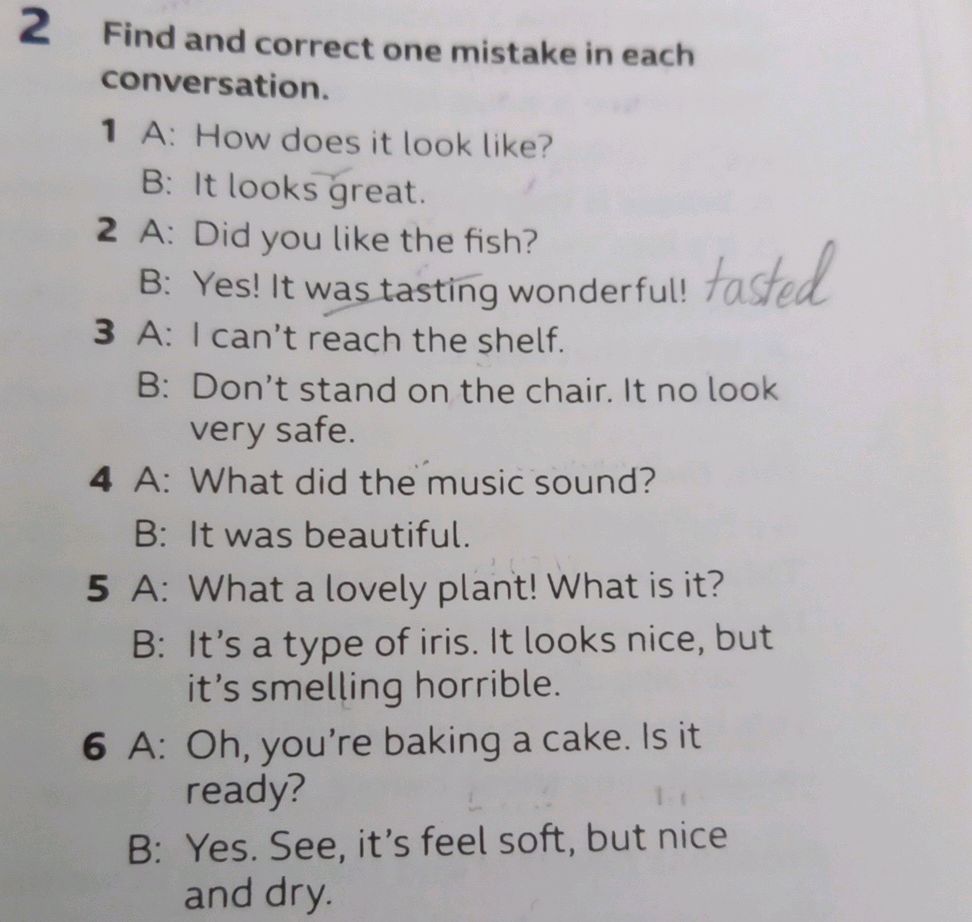 2 Find and correct one mistake in each | StudyX