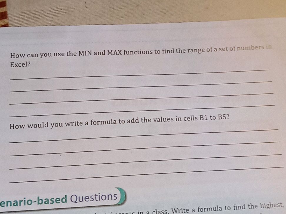 How can you use the MIN and MAX functions to | StudyX