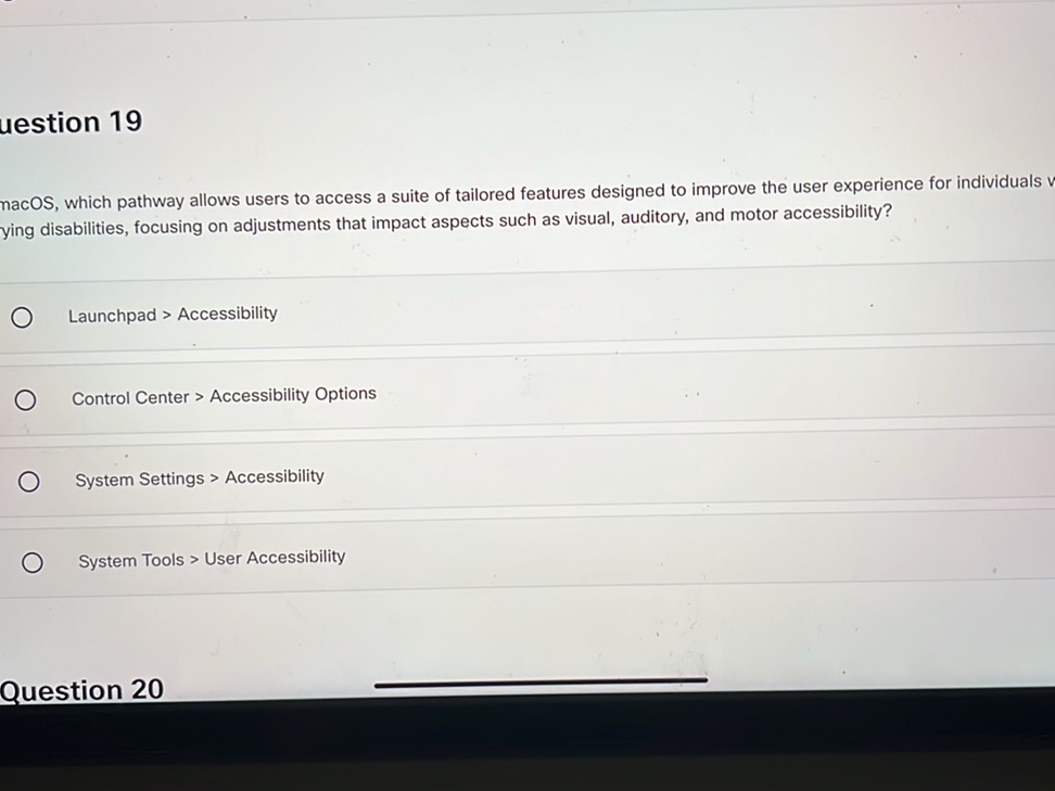 macOS, which pathway allows users to access | StudyX