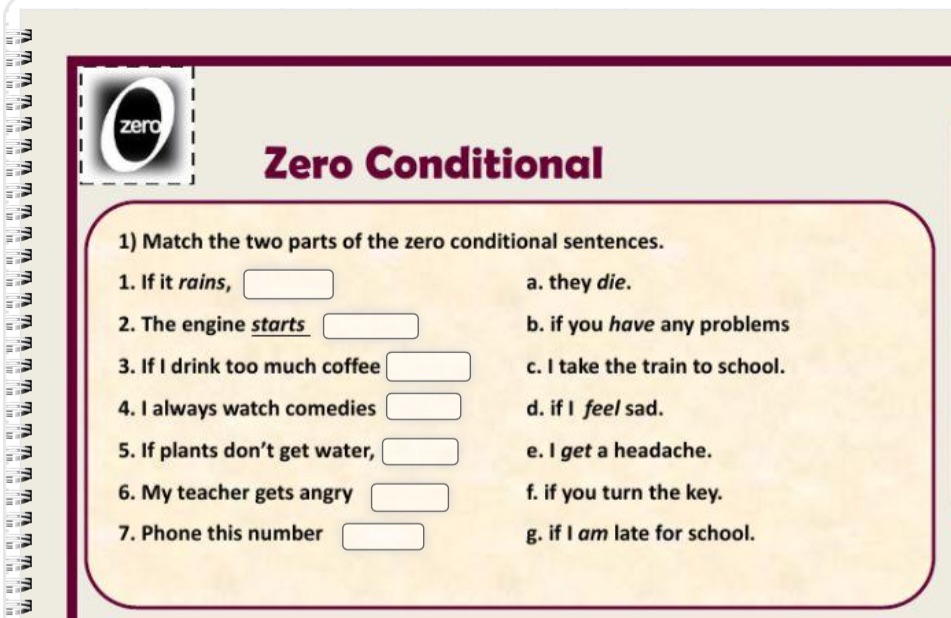 zero Zero Conditional 1) Match the two | StudyX