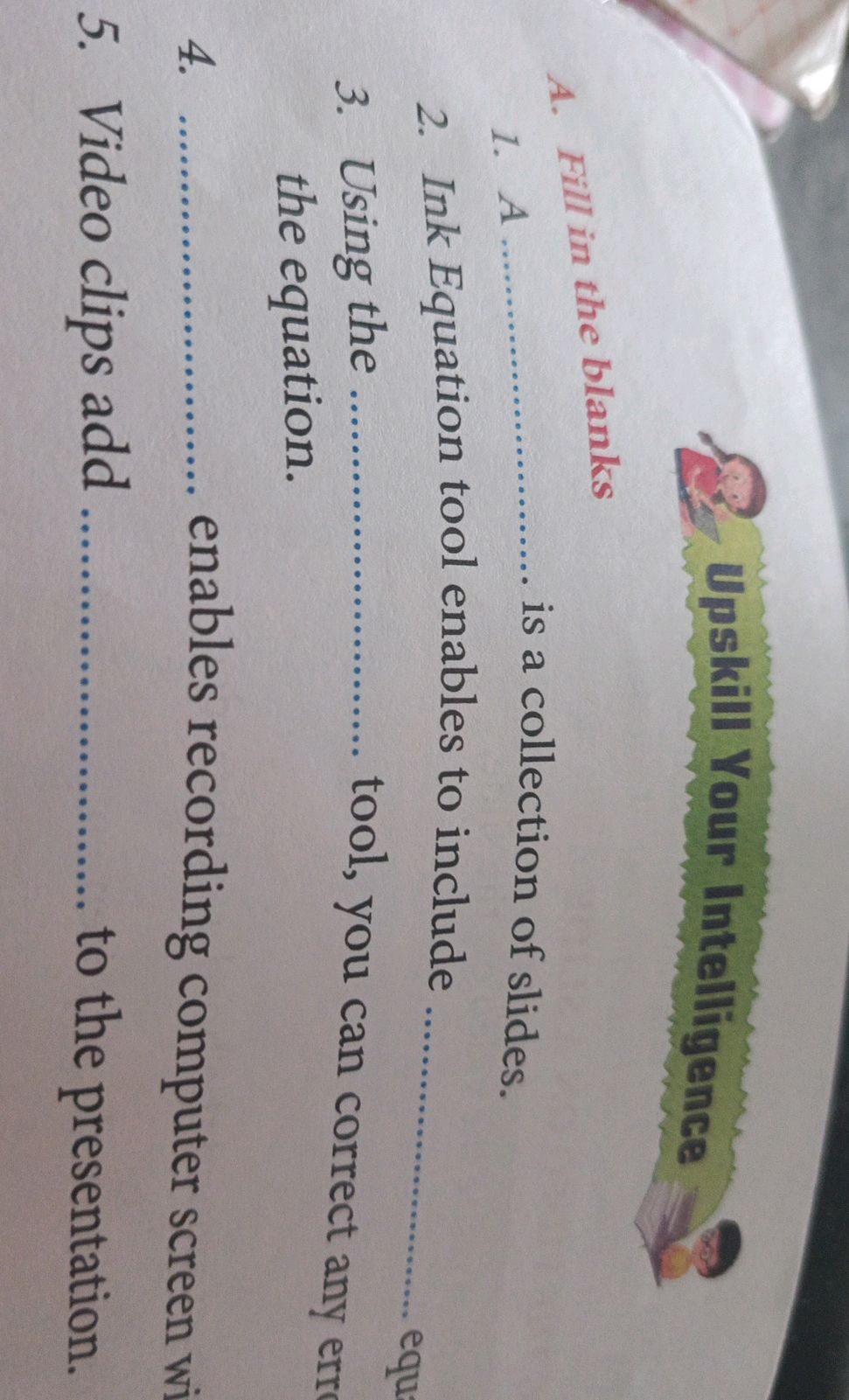 A. Fill in the blanks 1. A ______ is a | StudyX