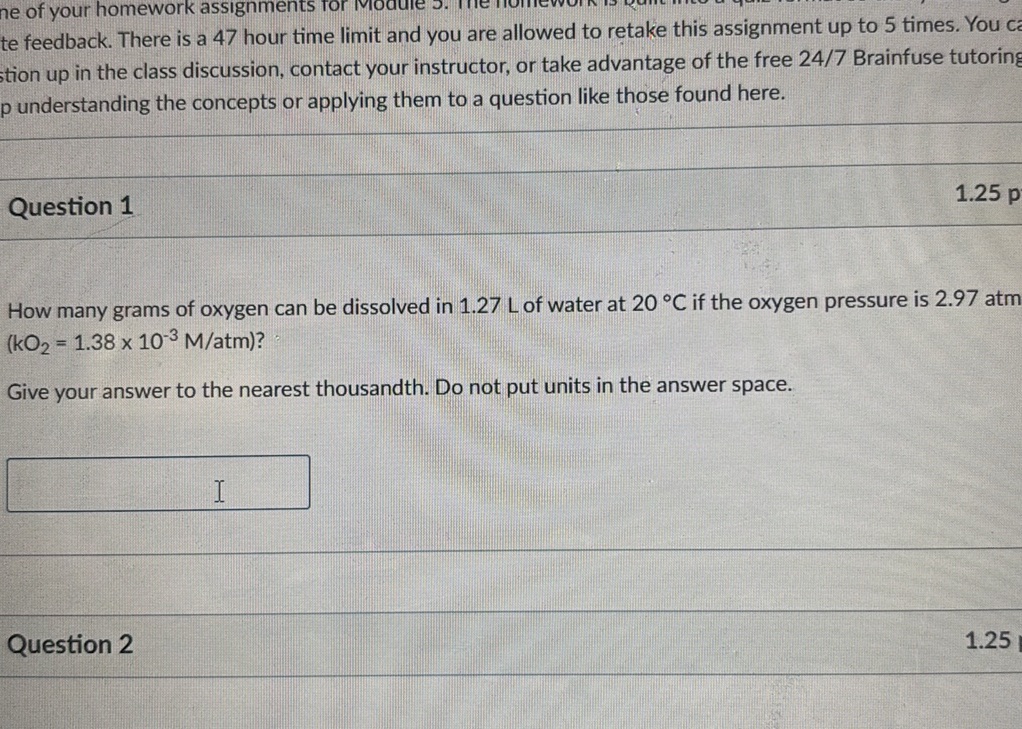 How many grams of oxygen can be dissolved in