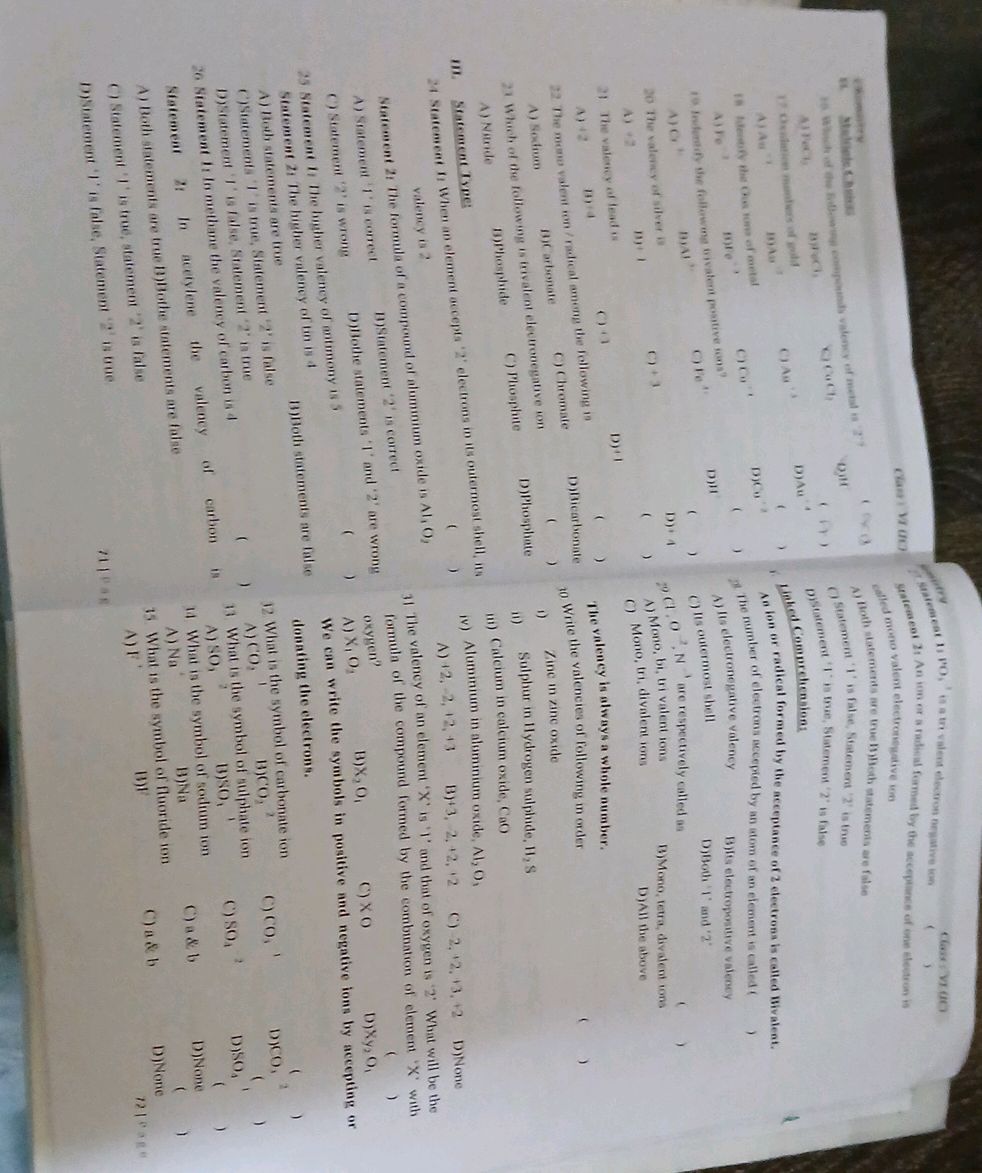 Oxidation numbers of gold 18. Identify the