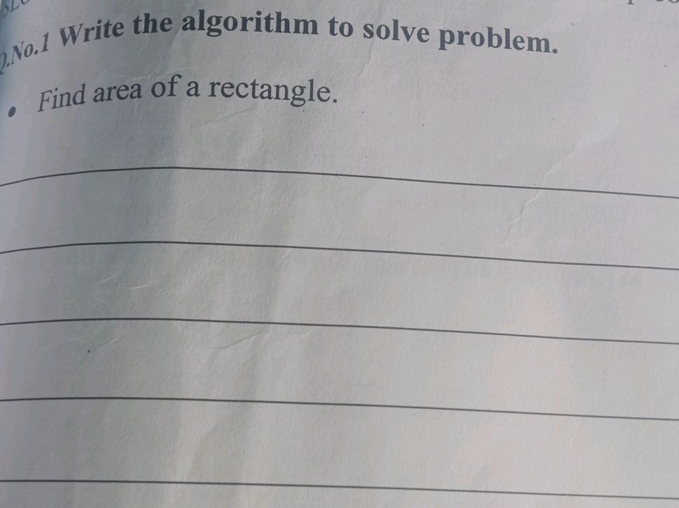 Write the algorithm to solve problem. Find | StudyX