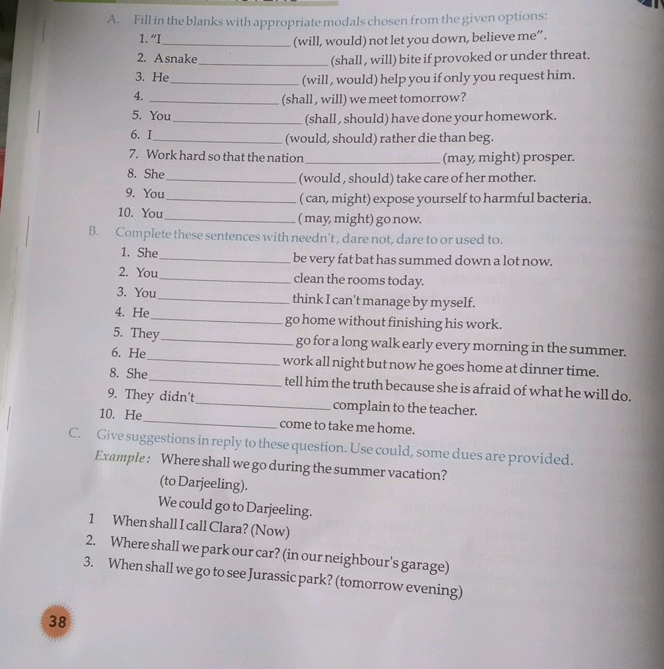 A. Fill in the blanks with appropriate | StudyX