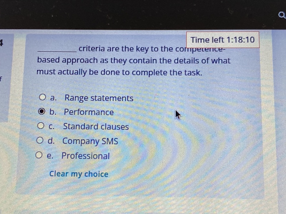 criteria are the key to the competence-based