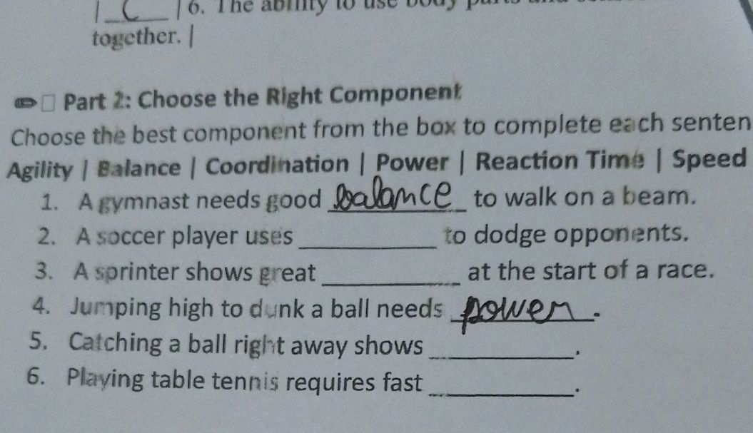 Part 2: Choose the Right Component Choose | StudyX