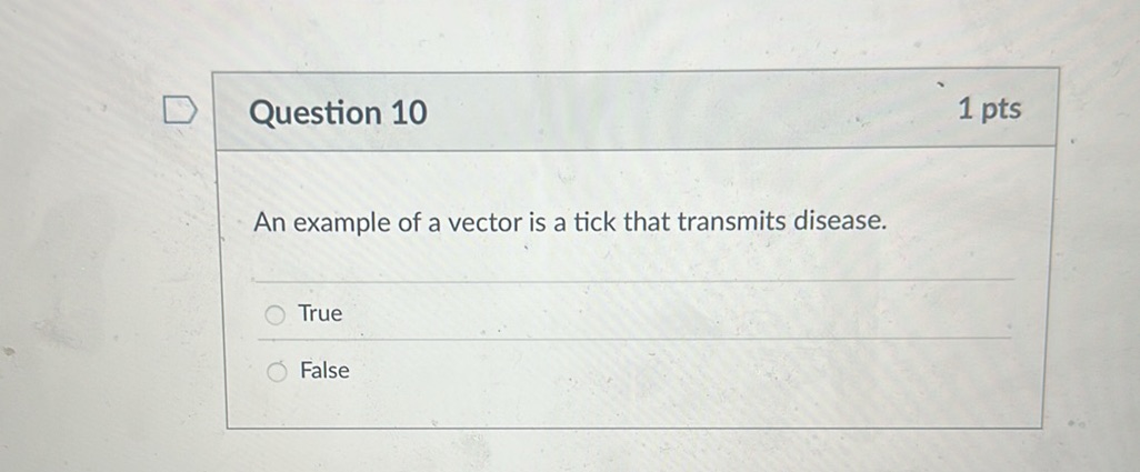 Question 10 1 pts An example of a vector | StudyX
