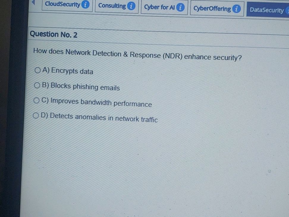 Question No. 2 How does Network Detection | StudyX
