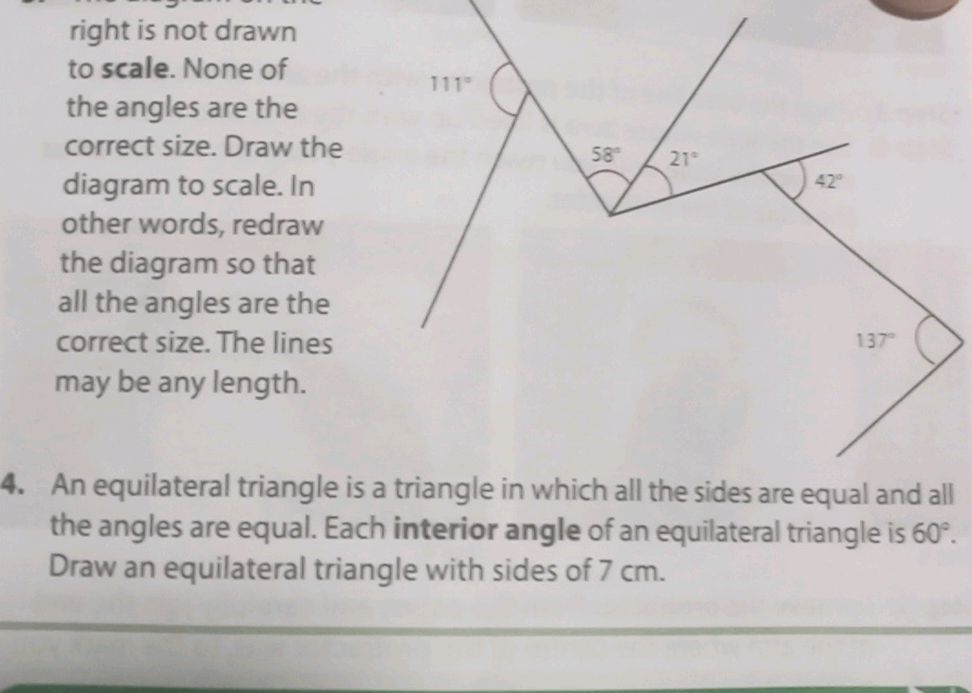 Draw the diagram to scale. In other words,