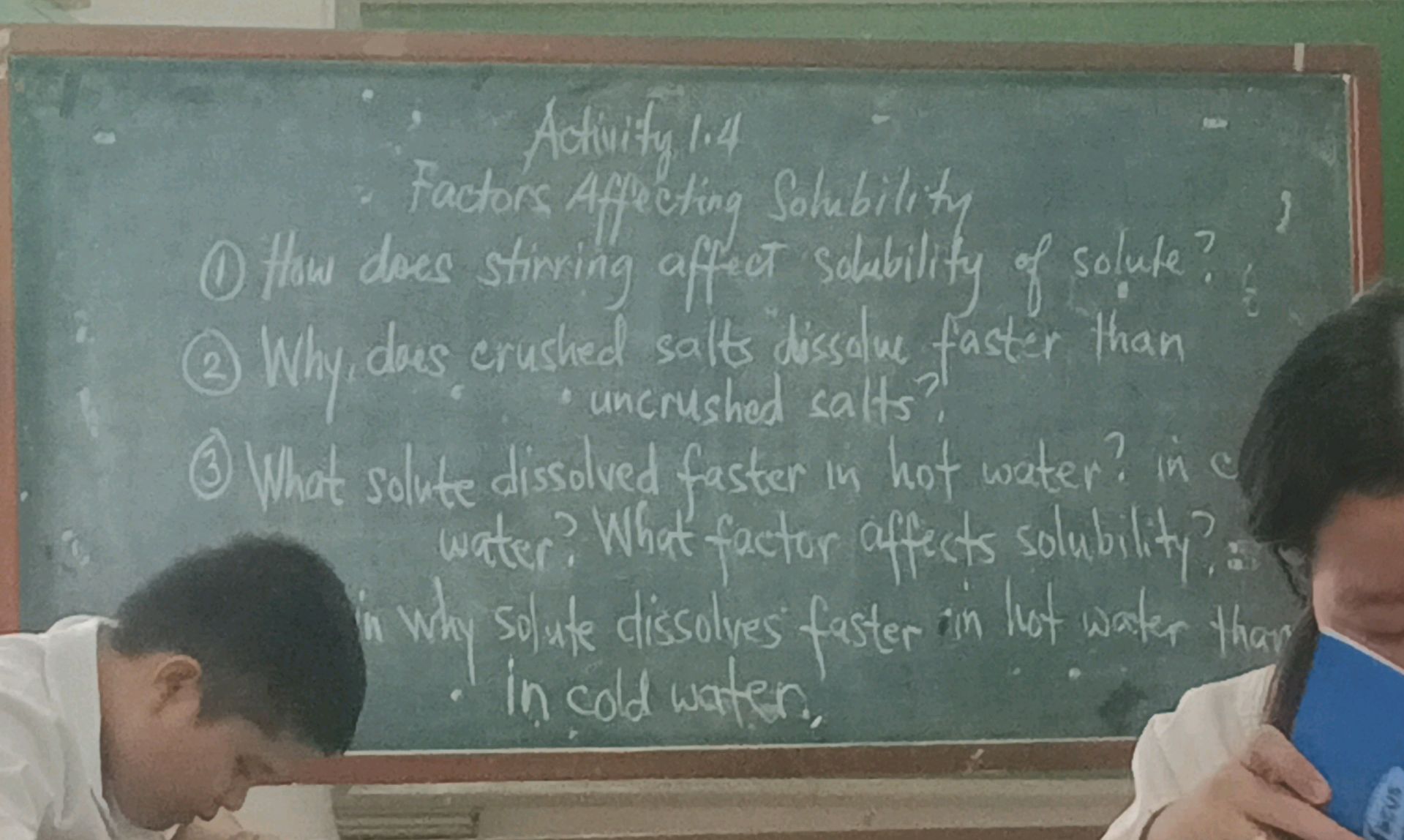 ① How does stirring affect solubility of | StudyX