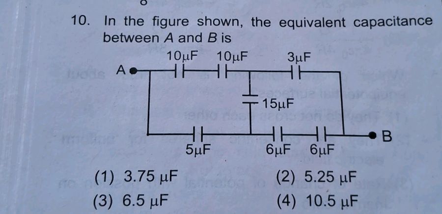 10. In the figure shown, the equivalent | StudyX