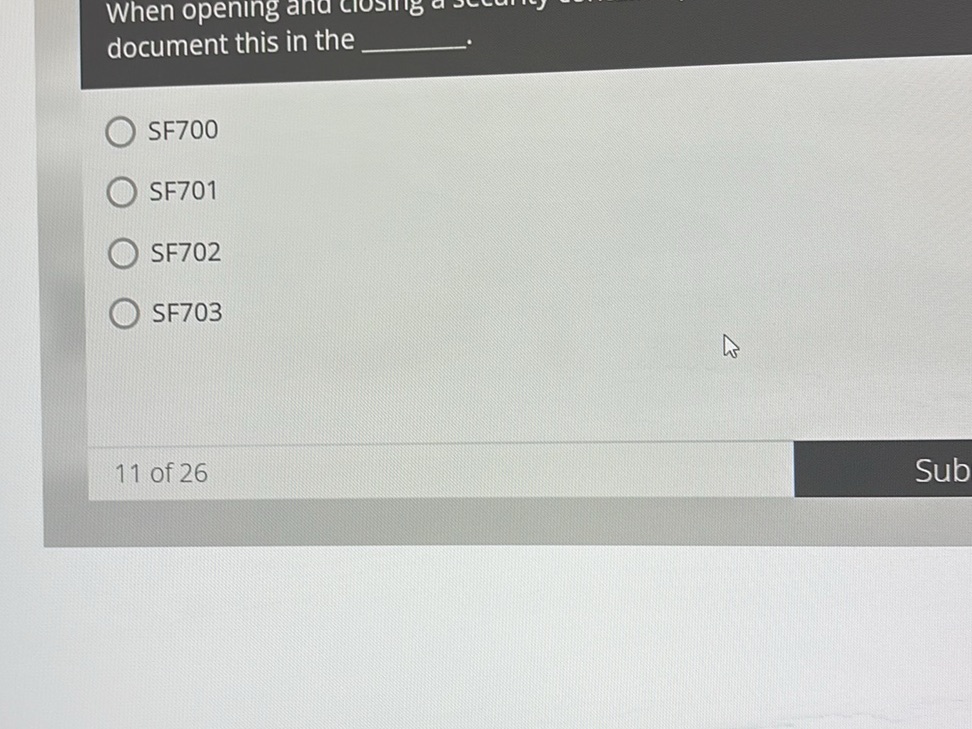 When opening and closing a security document | StudyX