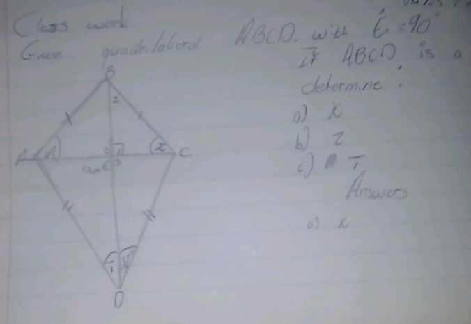 Class work Given quadrilateral ABCD, with C | StudyX