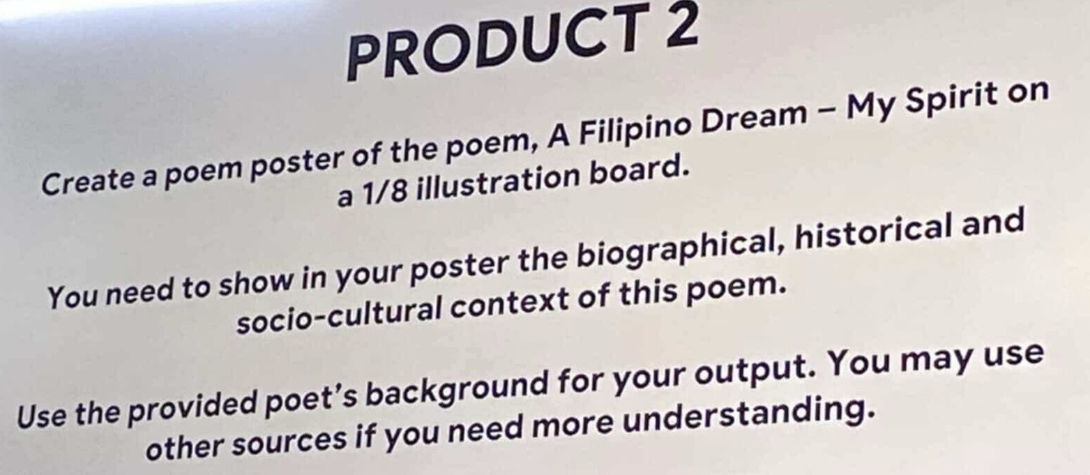 Create a poem poster of the poem, A Filipino | StudyX