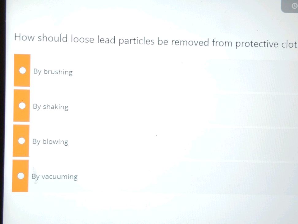 How should loose lead particles be removed | StudyX