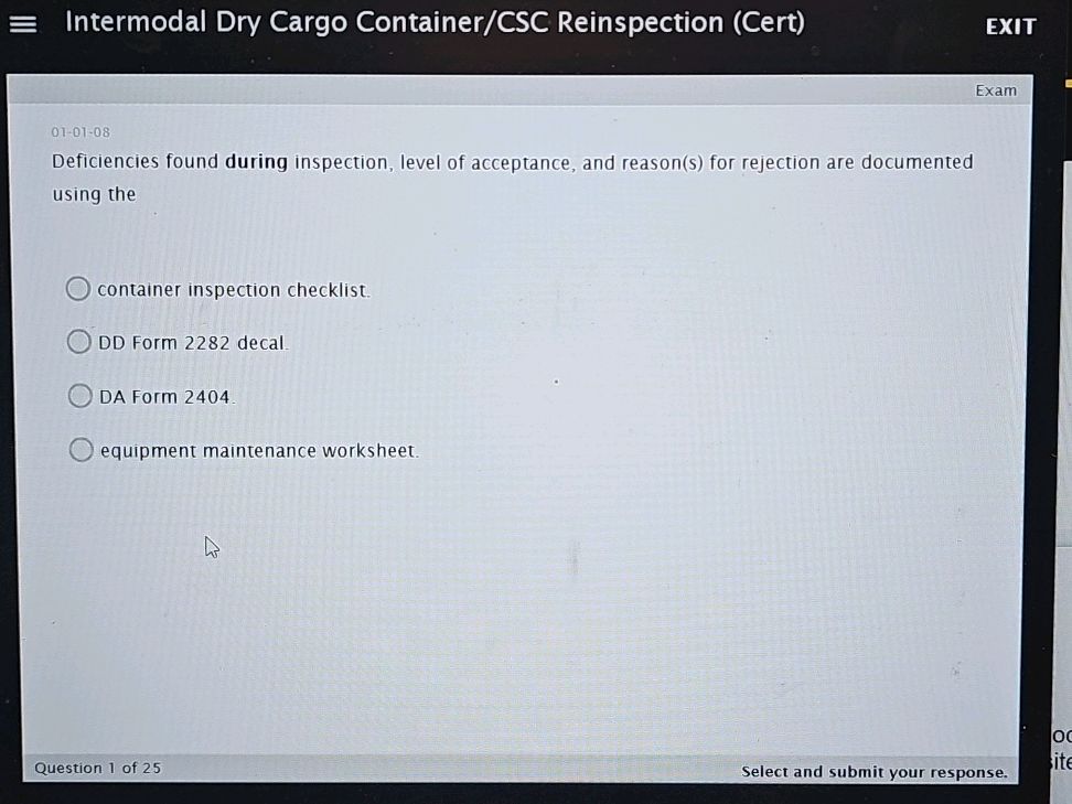 Intermodal Dry Cargo Container/CSC | StudyX