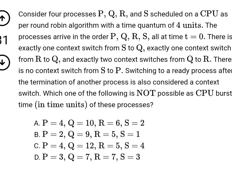 Consider four processes P, Q, R, and S | StudyX