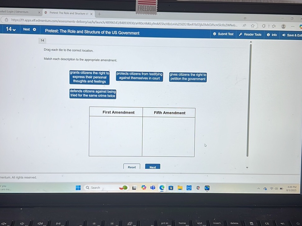 Drag each tile to the correct location. | StudyX