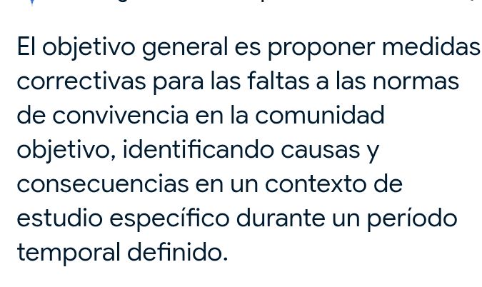 El objetivo general es proponer medidas | StudyX