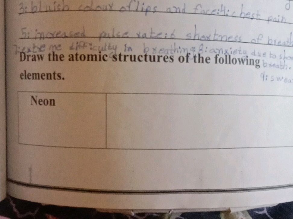 Draw the atomic structures of the following